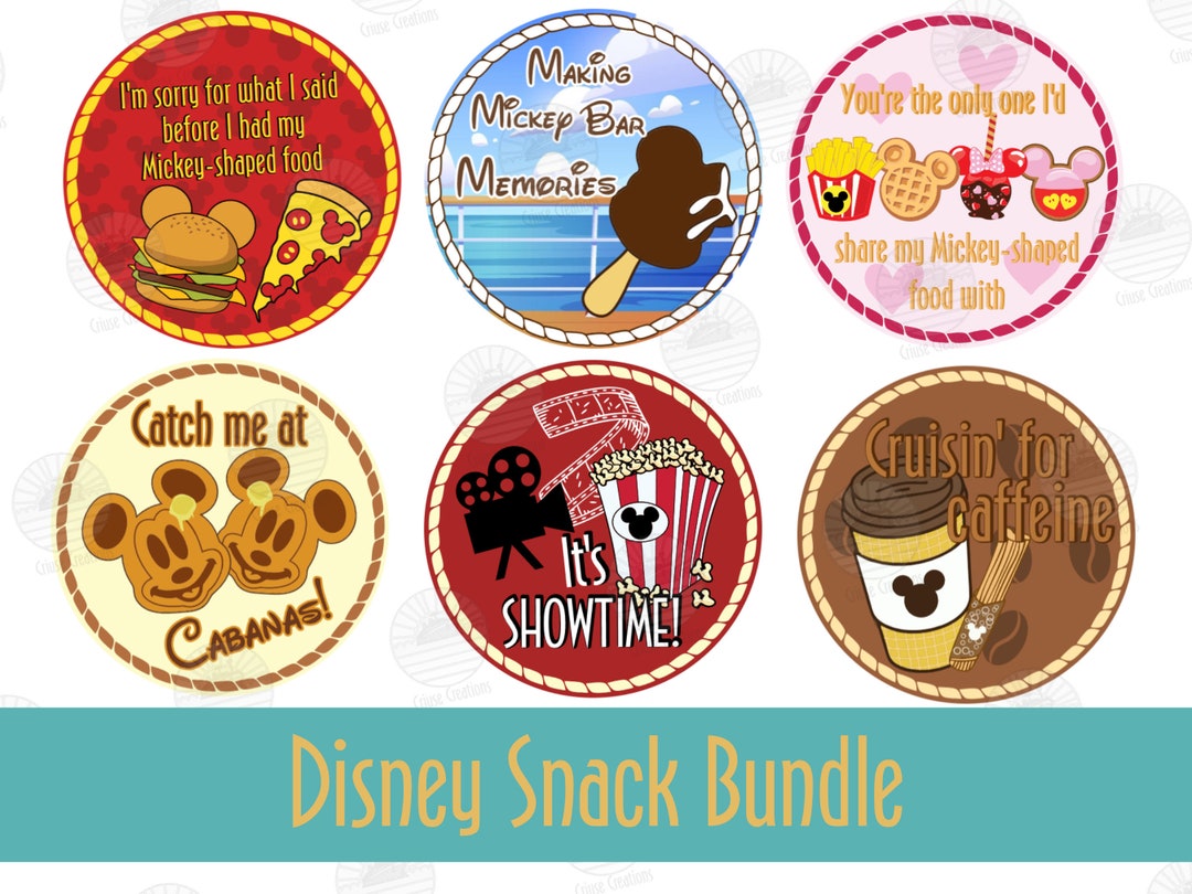 Disney Cruise Line 6 Magnet 'snack Bundle' - Etsy