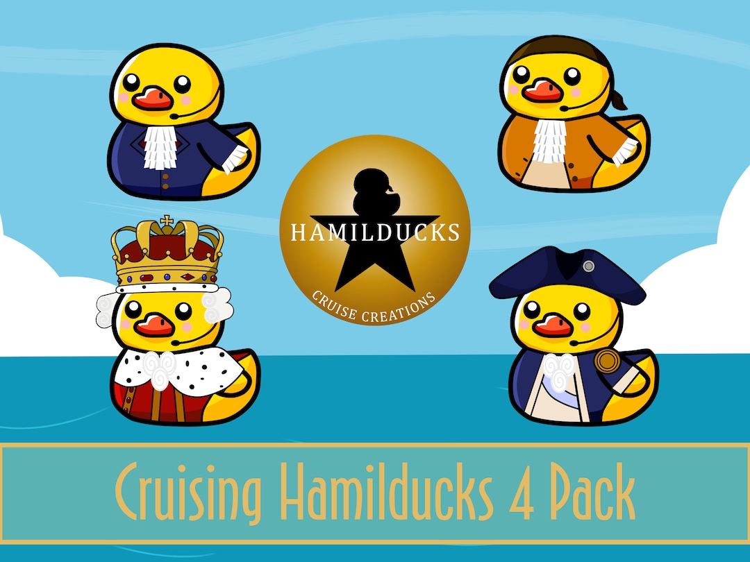 Hamilton-themed Magnetic Ducks | 4-pack Cruise Door Decor - Etsy