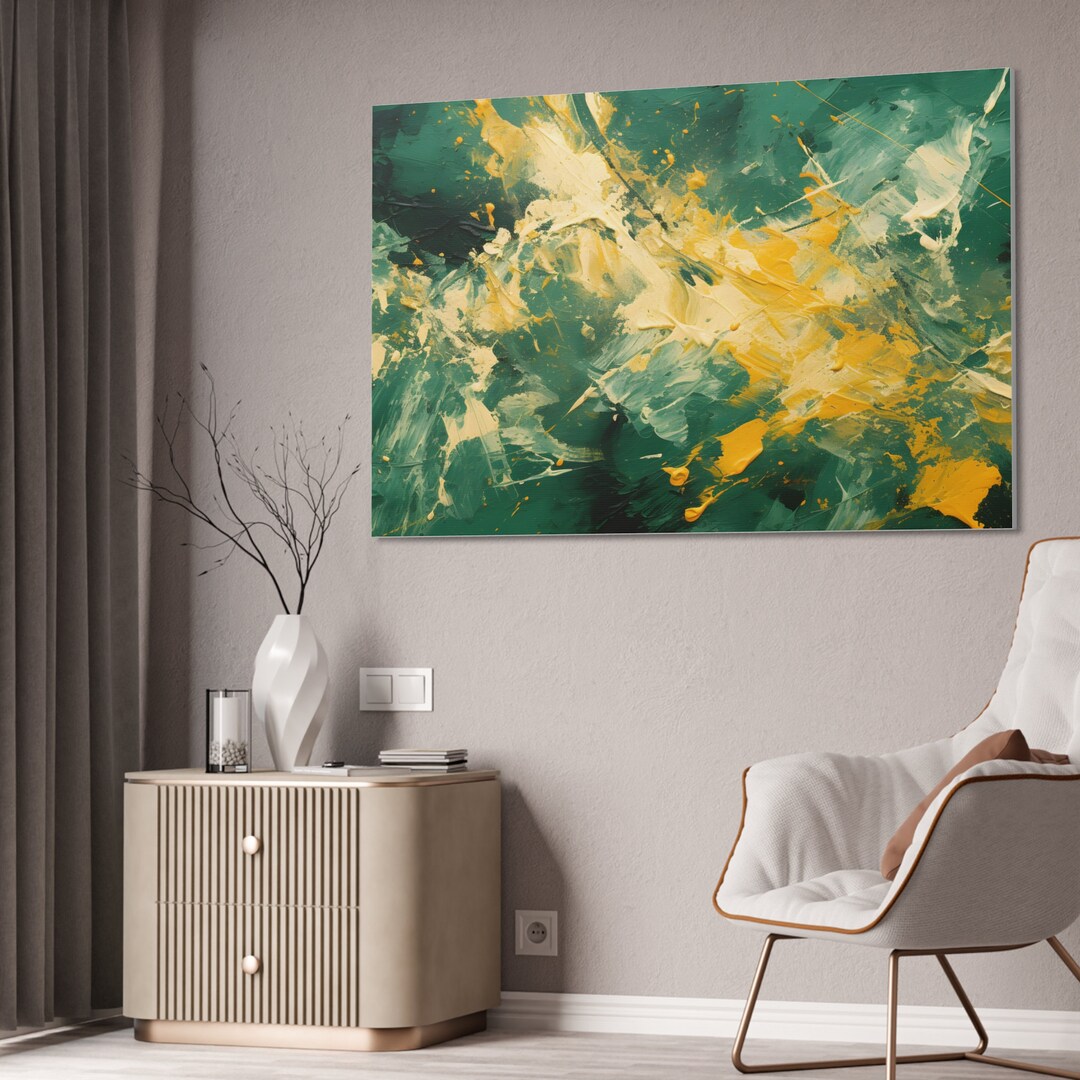 Luxury Abstract Wall Art Canvas Prints Colorful Horizontal - Etsy