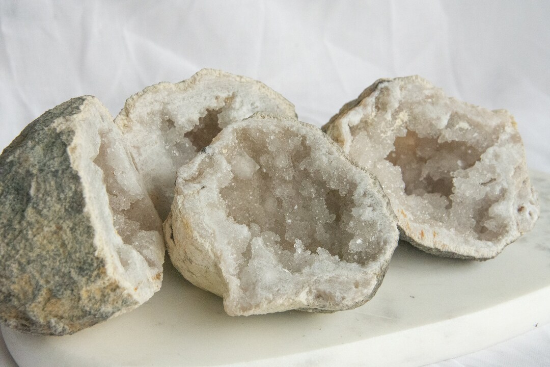 Half Rock Crystal Geode - Etsy