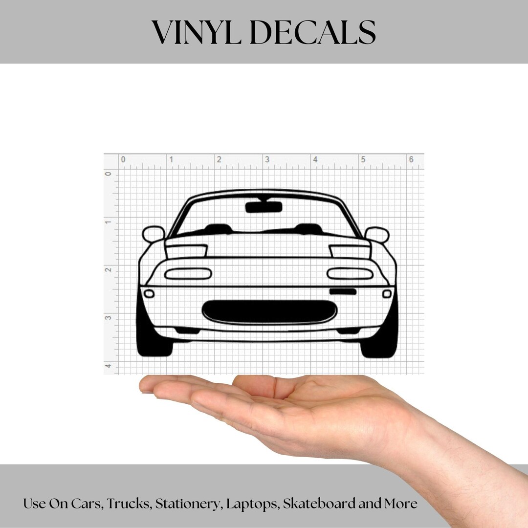 NA Miata Bold Red Vinyl Car Decal, Stylish Car Enhancement, Car Styling ...