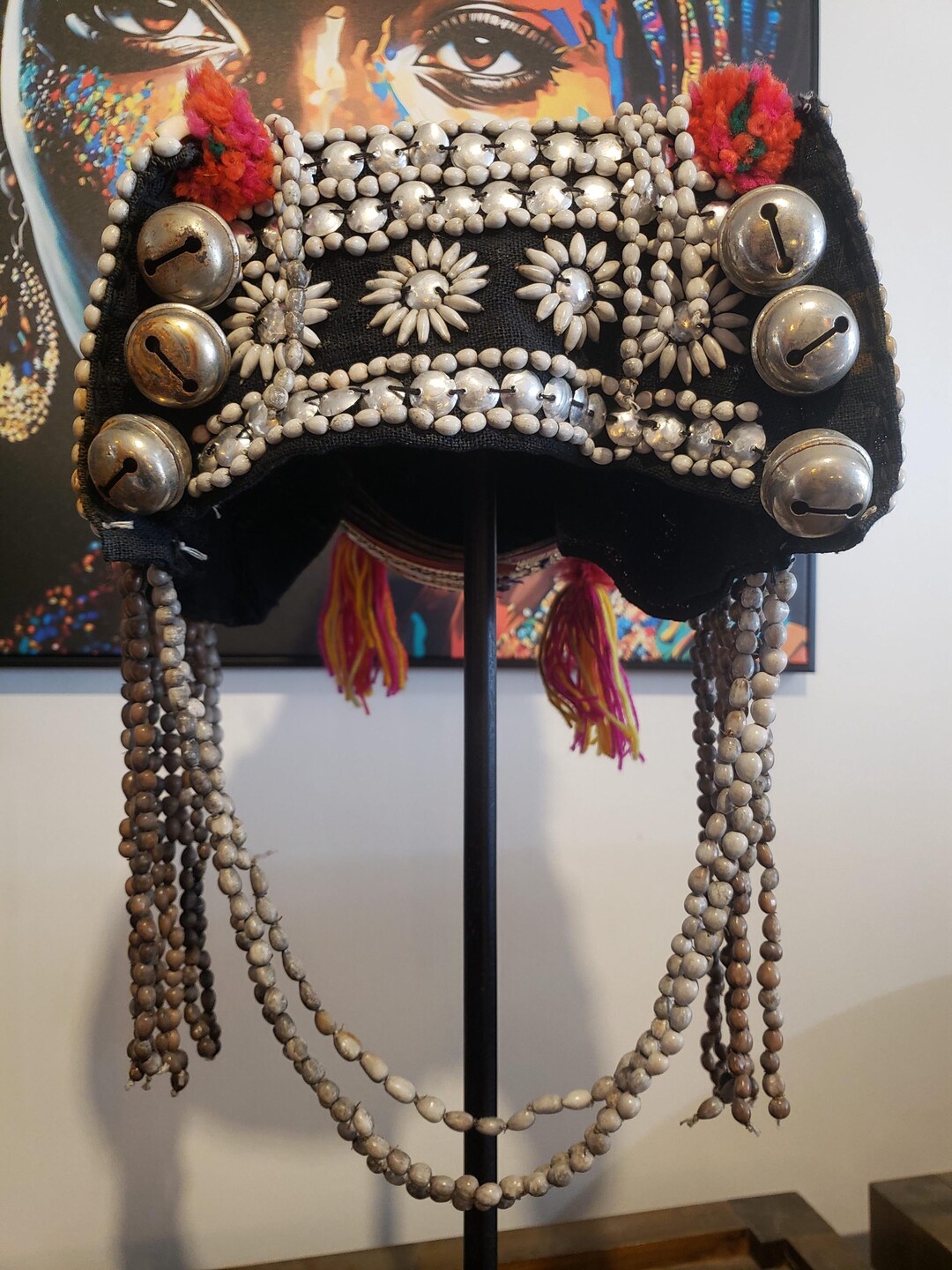 Akha Tribe Hat Ethnic Ceremonial Headdress Hat AKHA in Fabric ...