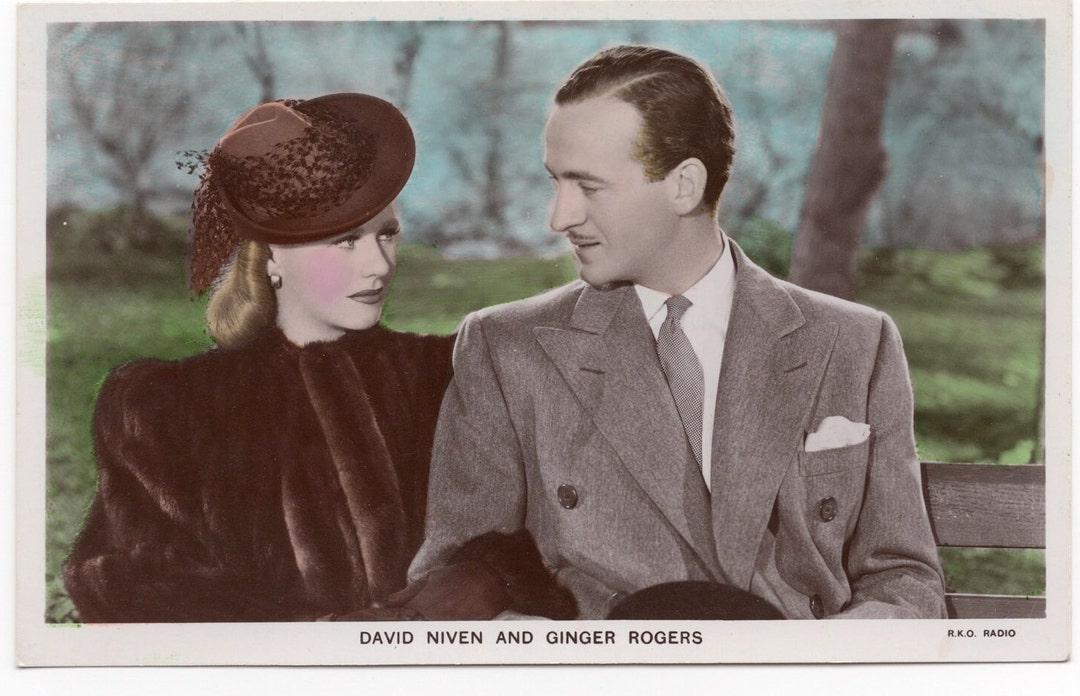 David Niven and Ginger Rogers Colour Picture Postcard - Etsy