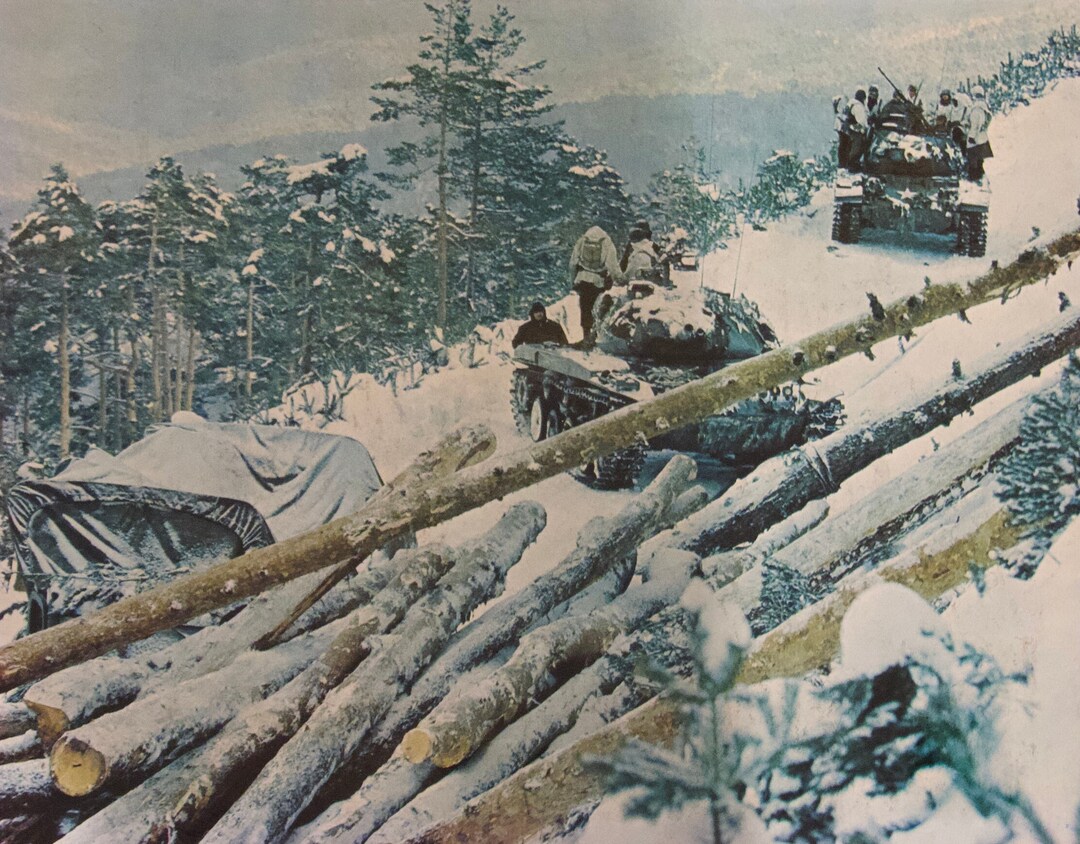 Patton Logs and Tanks in the Snow Film Still - Etsy