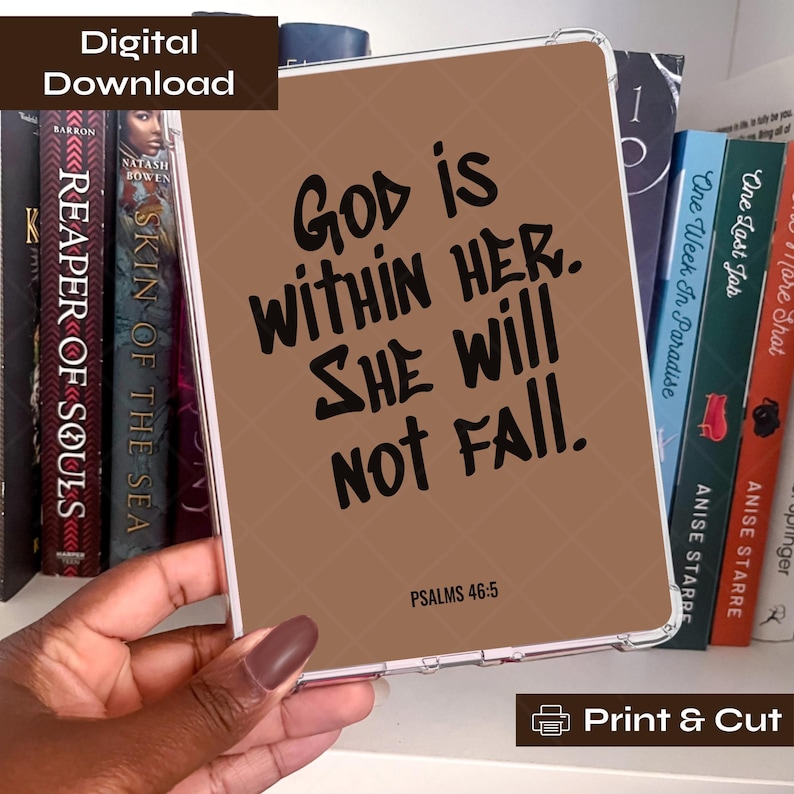 Christian Printable Kindle Insert | Psalms 46 | Black Faith | Bible ...