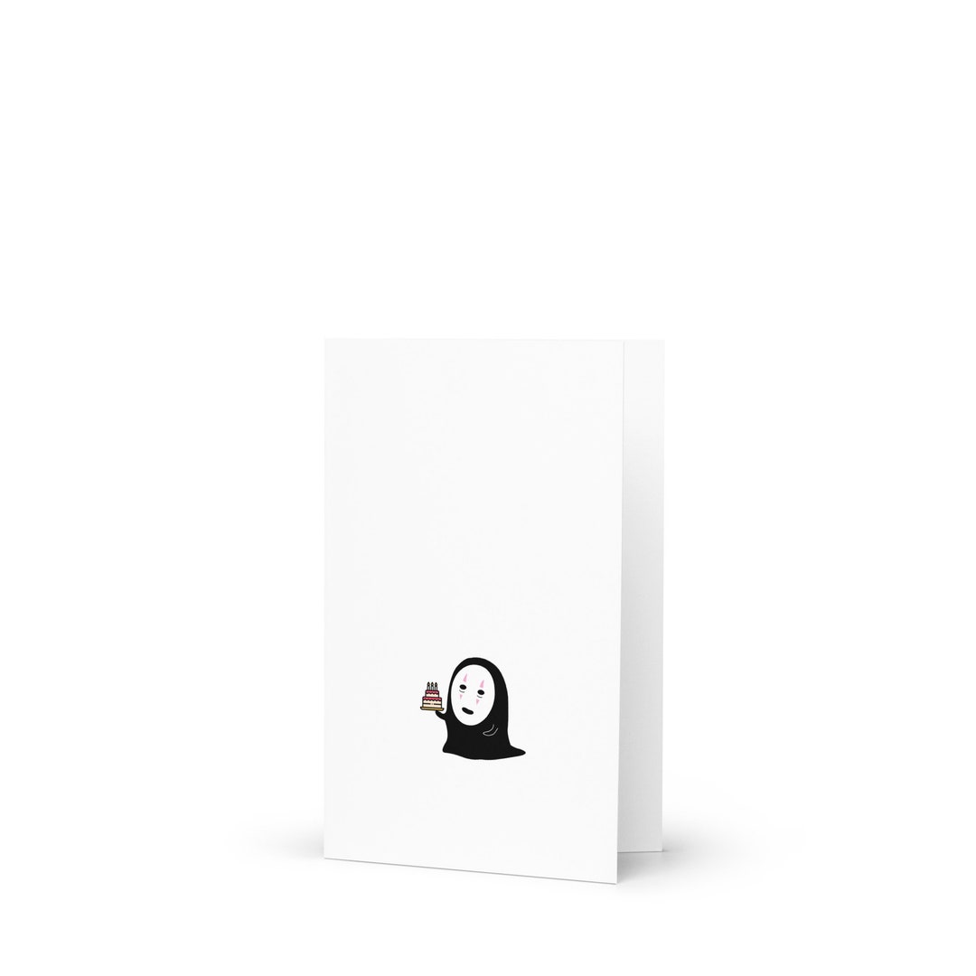 Baby No-face Holding a Cake Greeting Card Spirited Away - Etsy