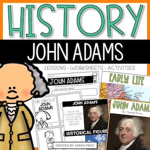 Founding Fathers John Adams Biography Activities and History Worksheets ...