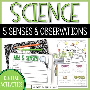 Five Senses Activities Science Observations 5 Senses Digital Activities ...