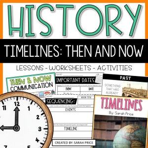 Timelines Then and Now Activities for Social Studies - Etsy