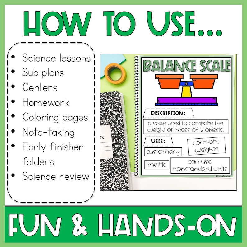 Measurement Activities Measuring Mass and Weight Anchor Charts and ...