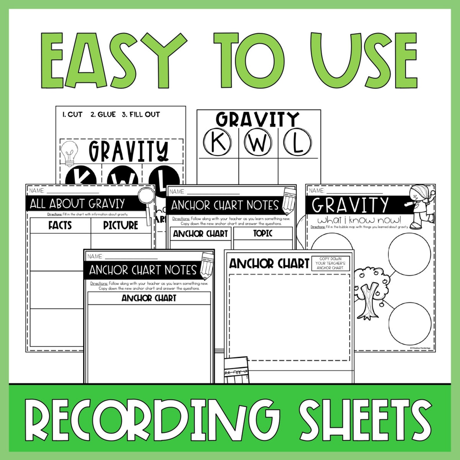 Patterns of Movement | Slide Spin and Roll Science Anchor Charts and ...