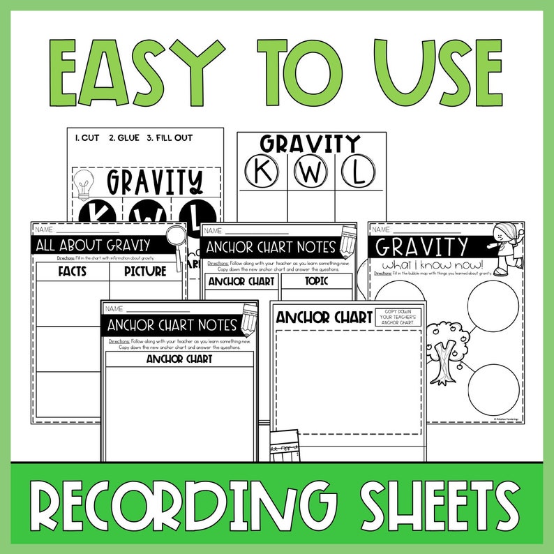 Patterns of Movement | Slide Spin and Roll Science Anchor Charts and ...