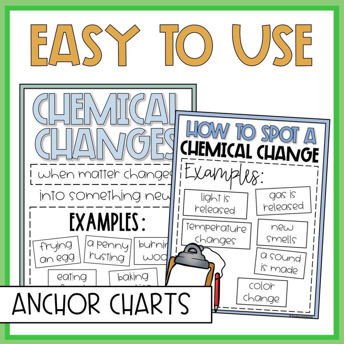 Chemical Changes Activities and Interactive Notebook Materials - Etsy