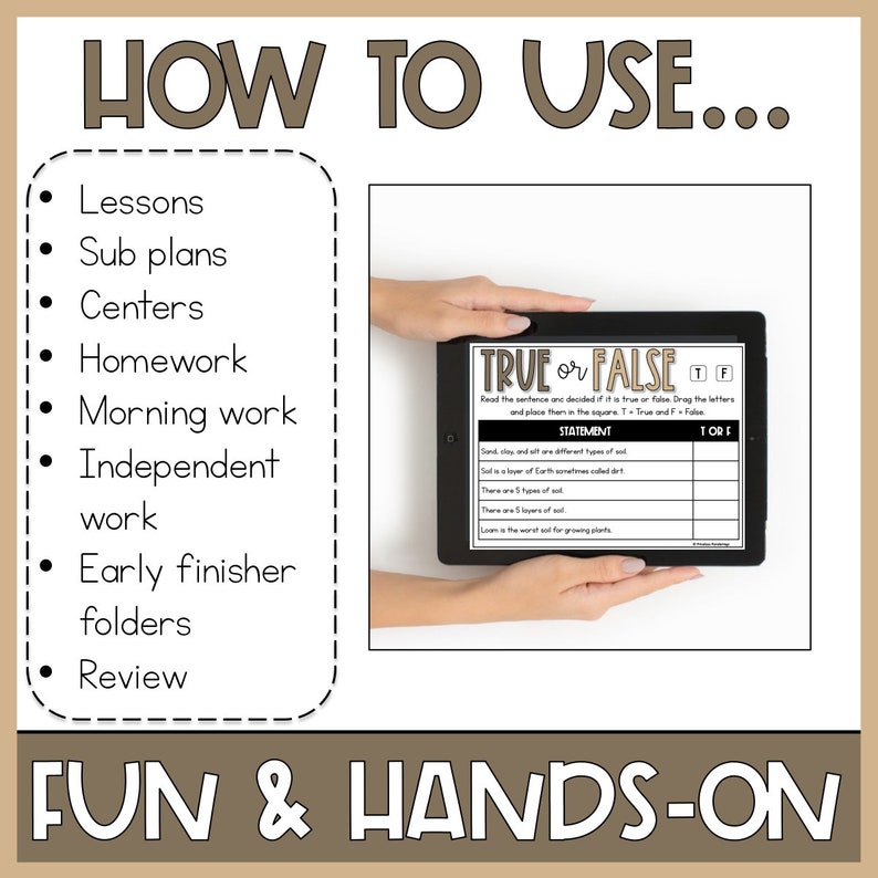 2nd & 3rd Grade Earth Science - Types of Soil Digital Activities - Etsy