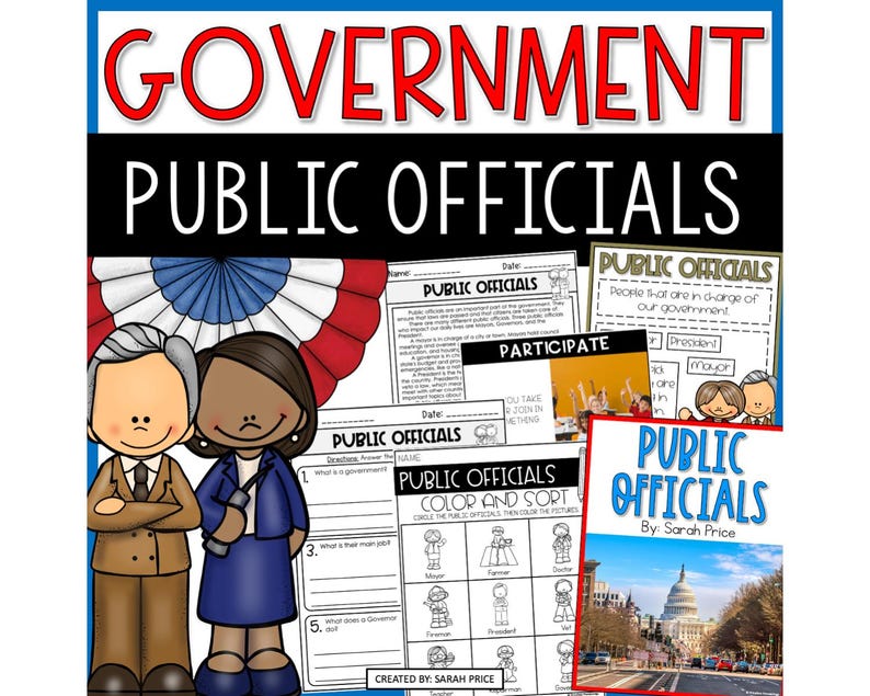 2nd Grade Social Studies Posters | Public Officials and Government ...