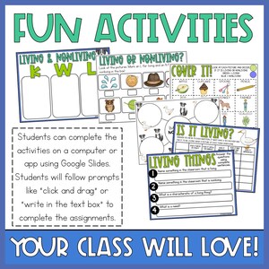 Living and Nonliving Things Digital Activities - Etsy