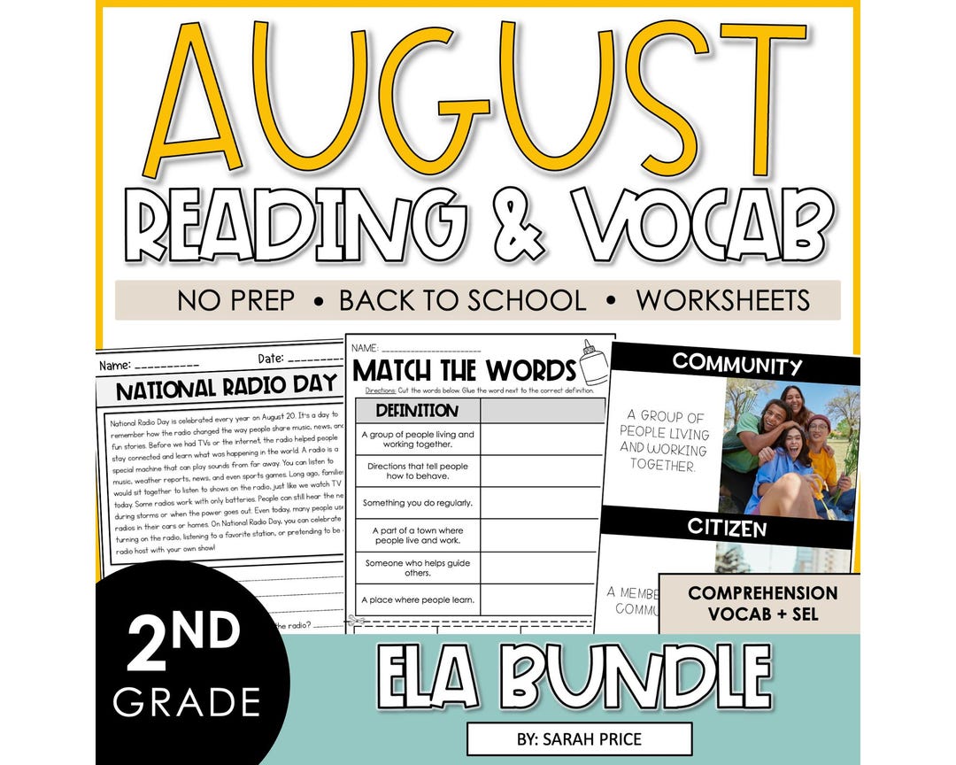 2nd Grade ELA Worksheets Homeschooling | Back to School Reading ...