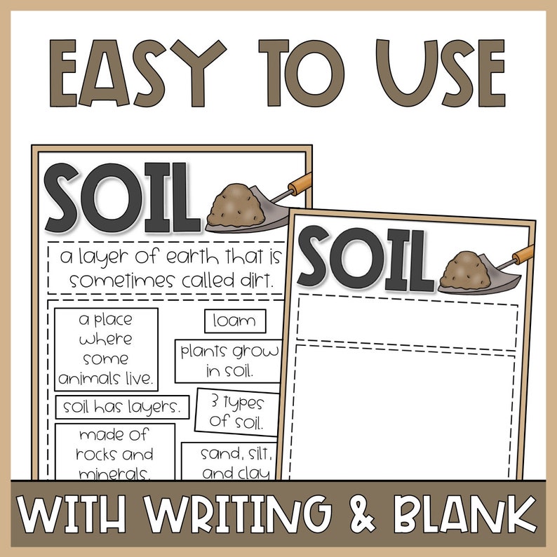 2nd 3rd Grade Earth Science Anchor Charts - Types of Soil Posters - Etsy