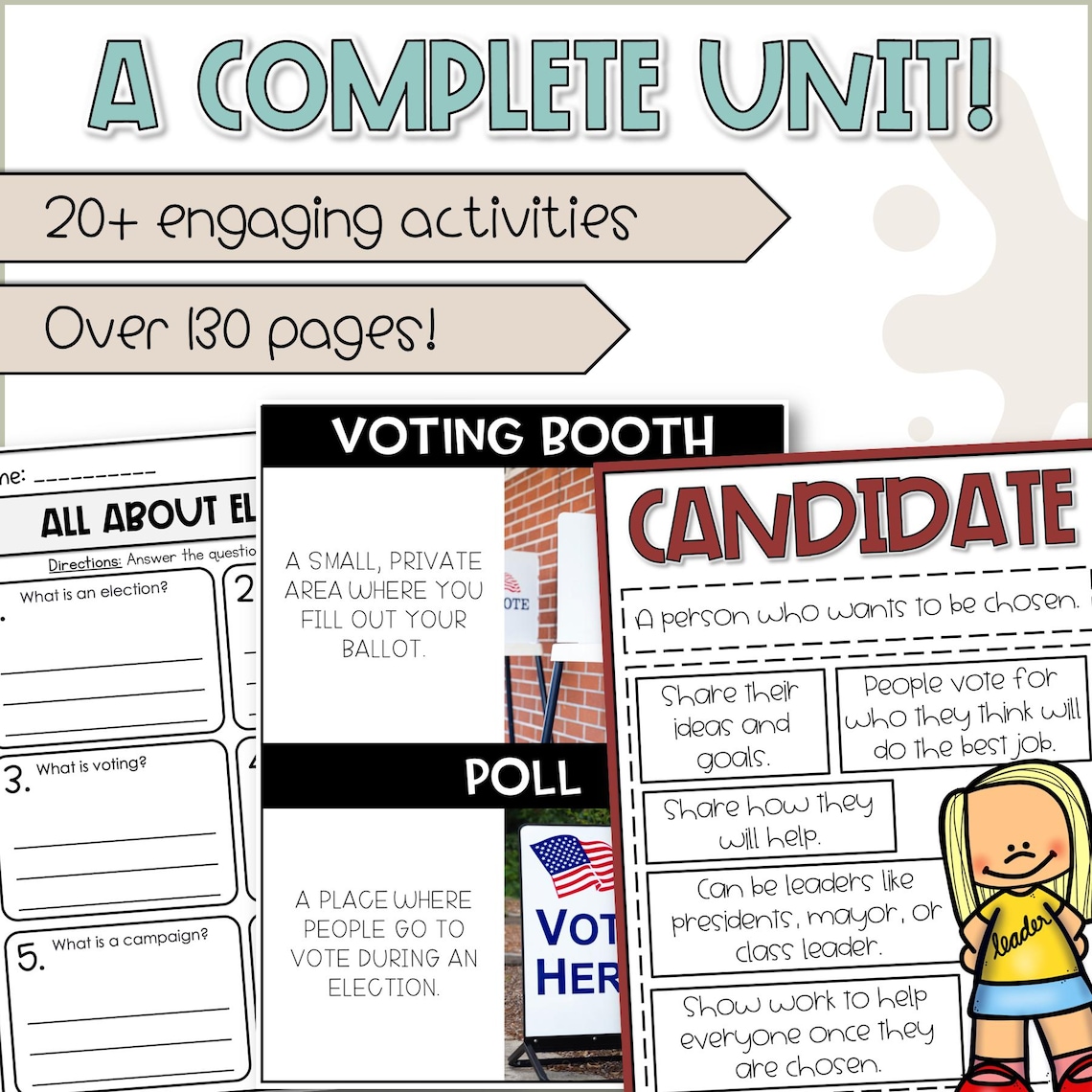 Classroom Mock Election Activities | Student Government | 2nd - 4th ...