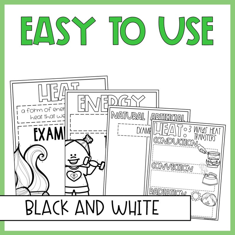 Science Heat Energy Anchor Charts and Science Posters - Etsy