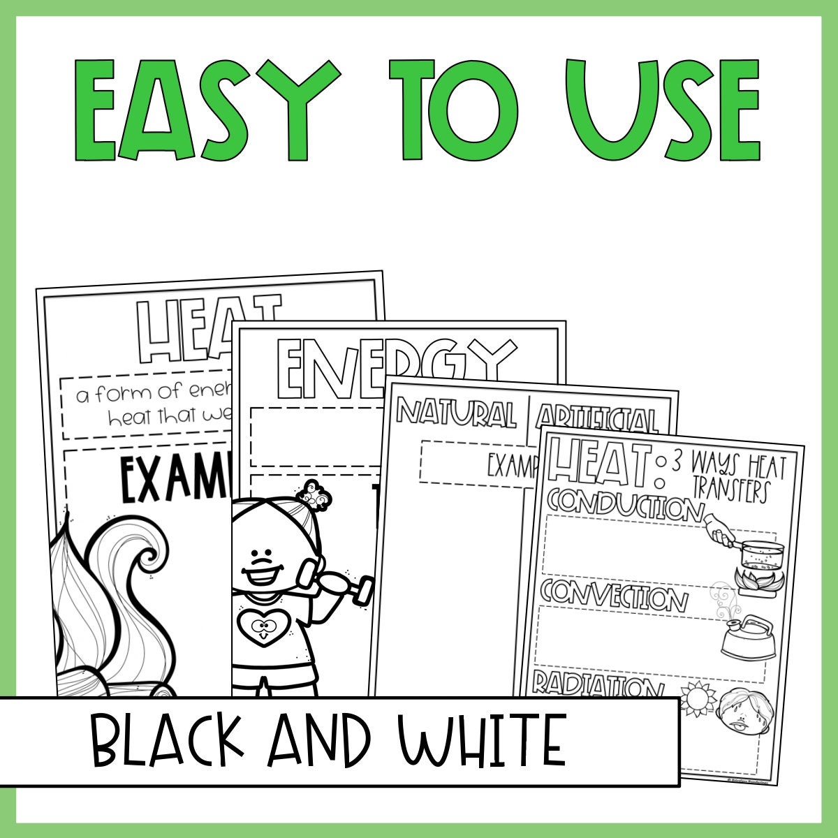 Science Heat Energy Anchor Charts and Science Posters - Etsy