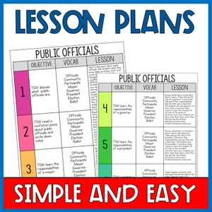 2nd Grade Social Studies Posters Public Officials and Government ...