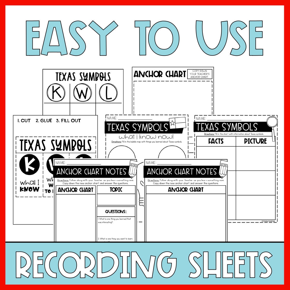 Texas Symbols and Texas State History Anchor Charts and Posters - Etsy