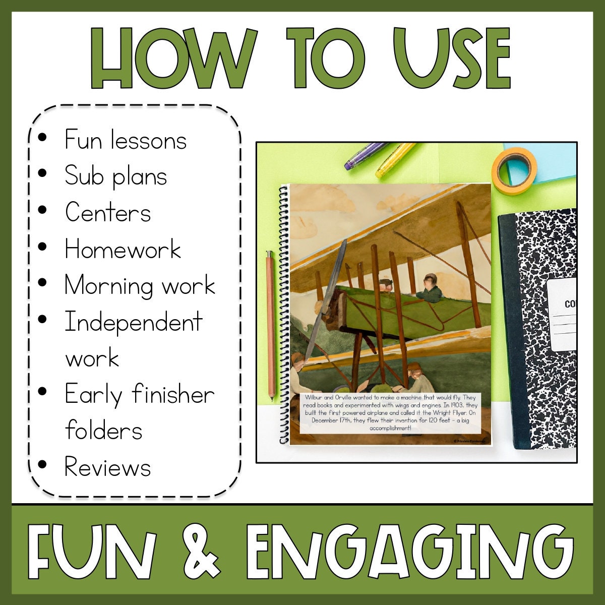 The Wright Brothers Biography Famous Inventions Picture Books - Etsy