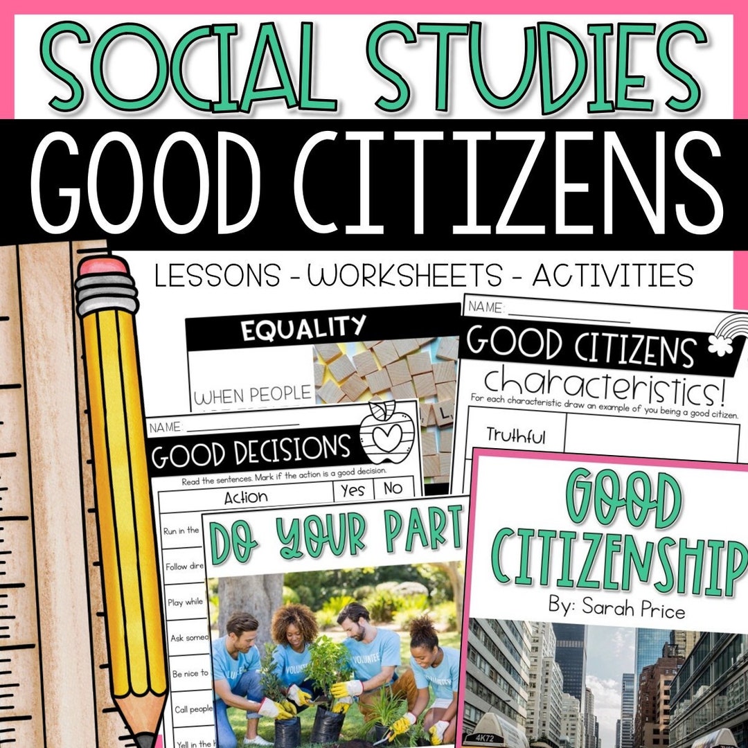 Citizenship Activities Good Citizen Responsible Citizens - Etsy