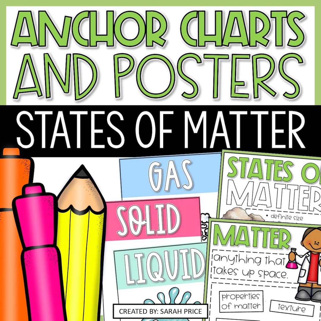 States of Matter Anchor Charts | States of Matter Worksheets Science ...