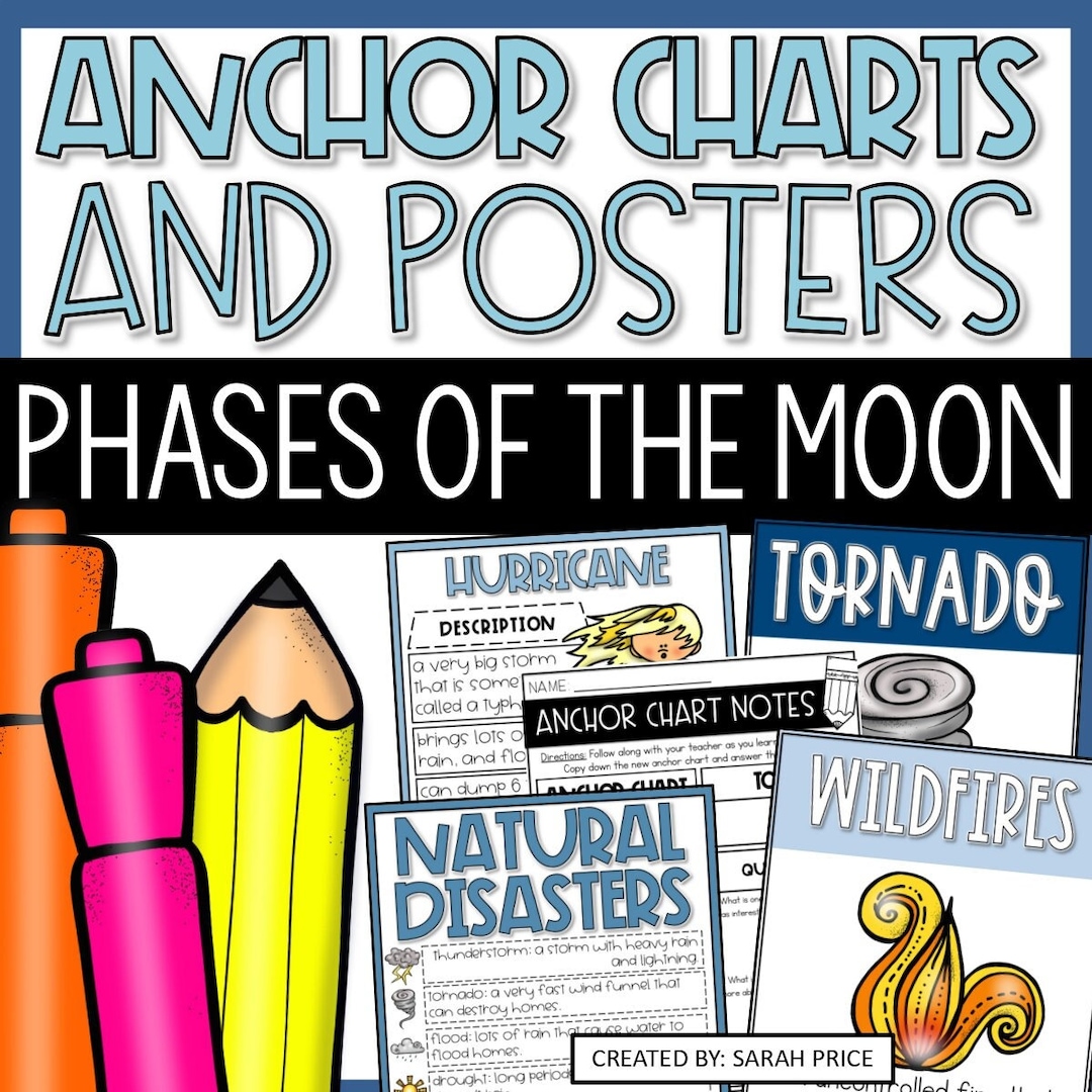 Phases of the Moon Posters - 2nd 3rd Grade Astronomy Science Posters - Etsy