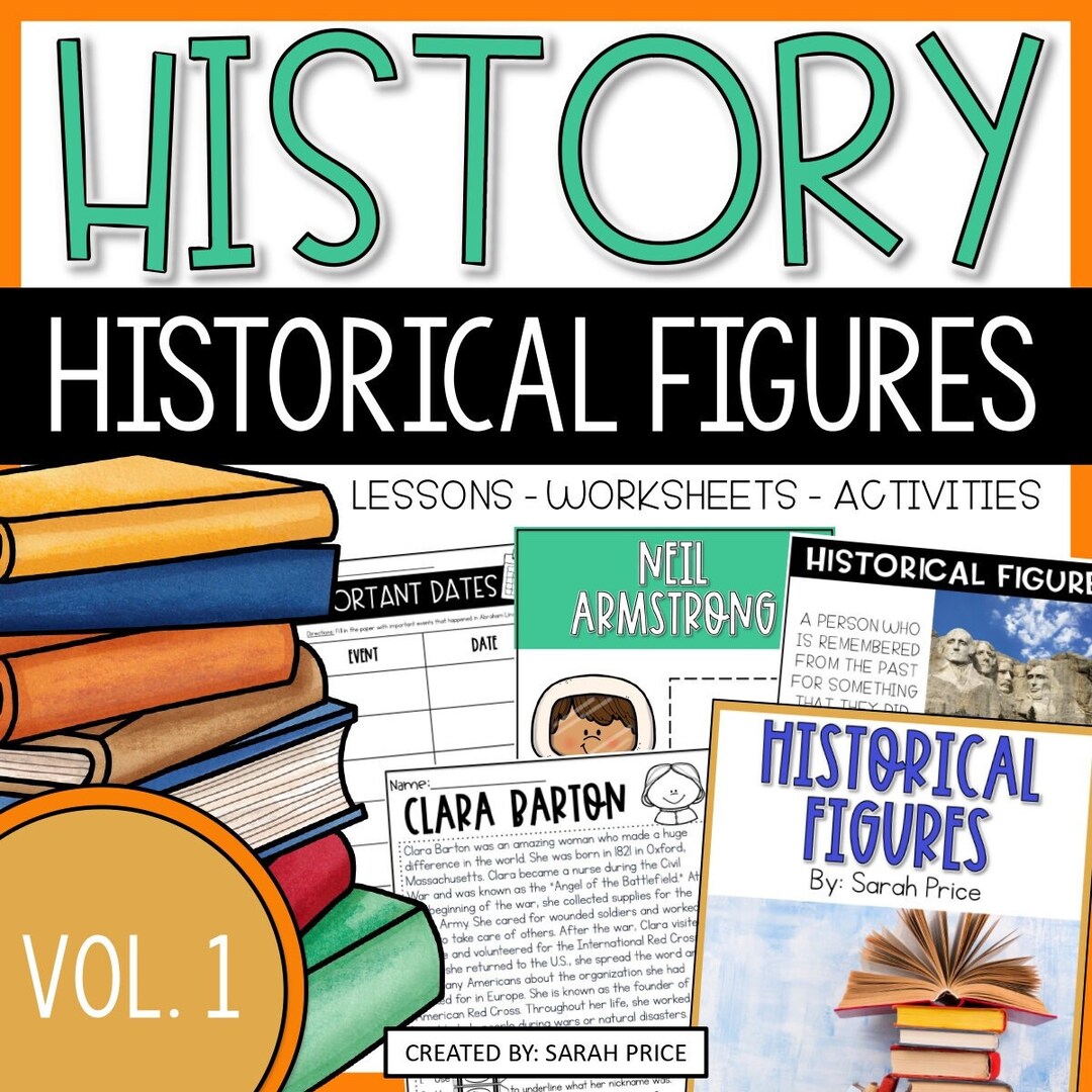 Historical Figures Biographies Activities and History Worksheets - Etsy