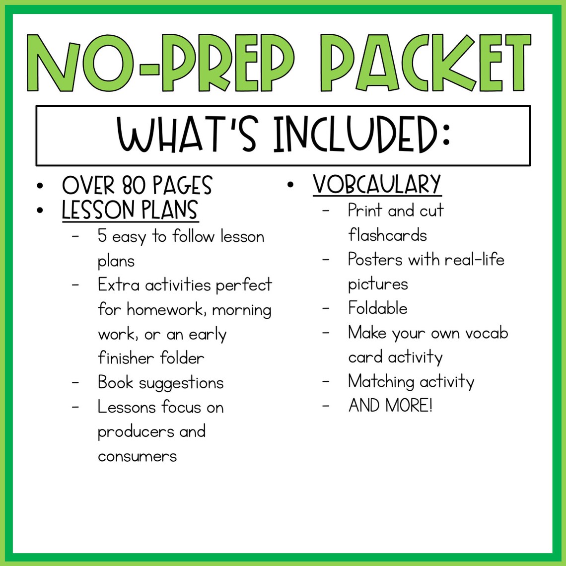 2nd Grade Economics Lessons - Producers Consumers Activities ...