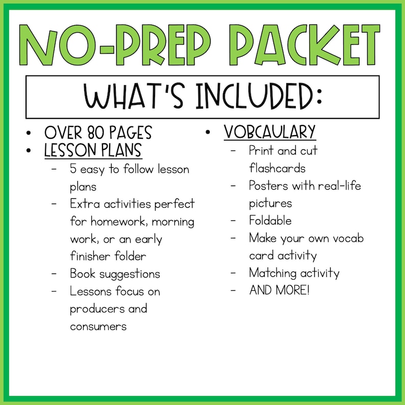 2nd Grade Economics Lessons - Producers Consumers Activities ...