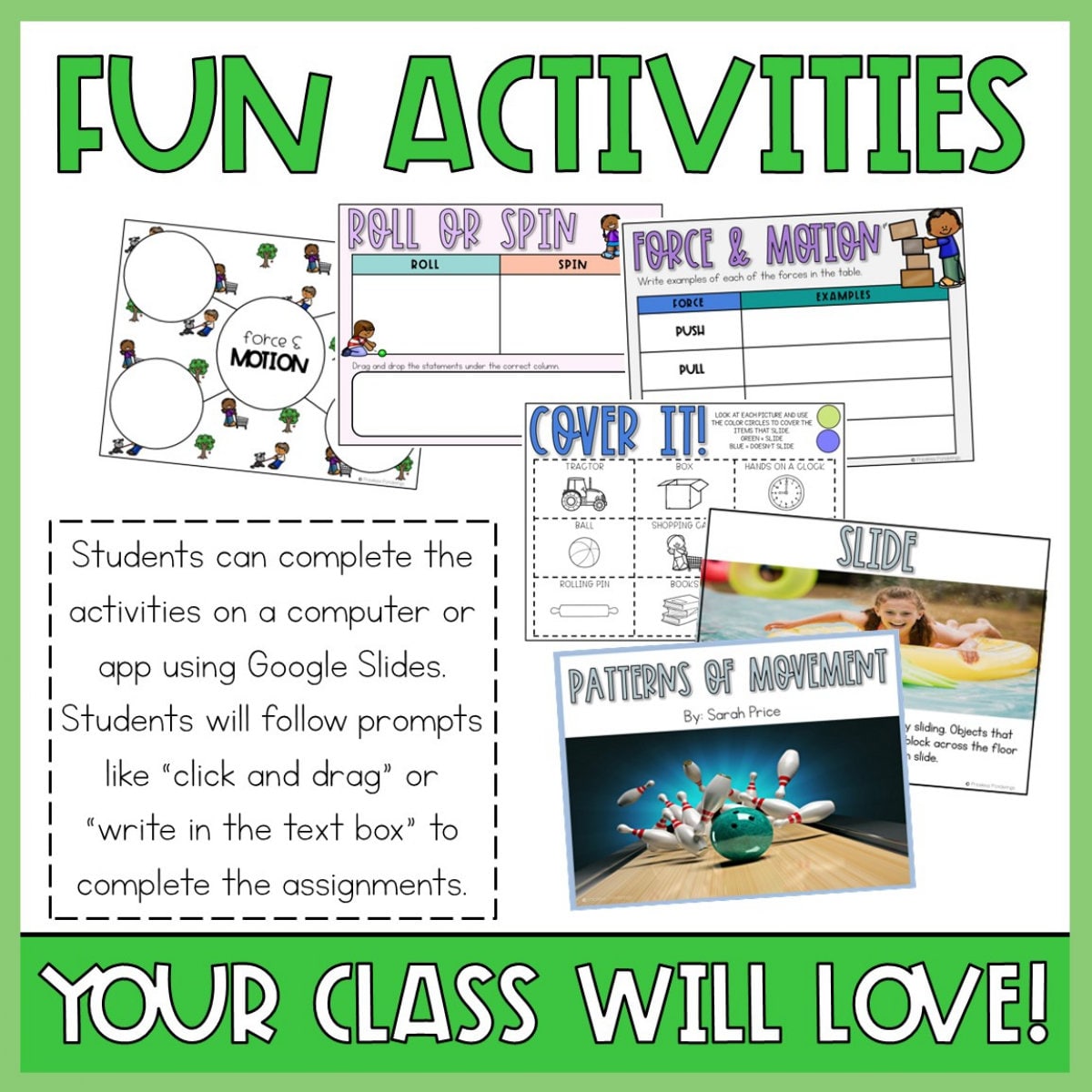Patterns of Movement - 2nd 3rd Grade Science Digital Activities - Etsy