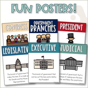 3 Branches of Government Activities 2nd Grade Social Studies Worksheets ...