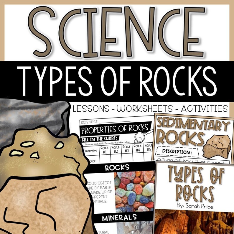 Earth Science Unit Types of Rocks and Minerals Activities 2nd and 3rd ...