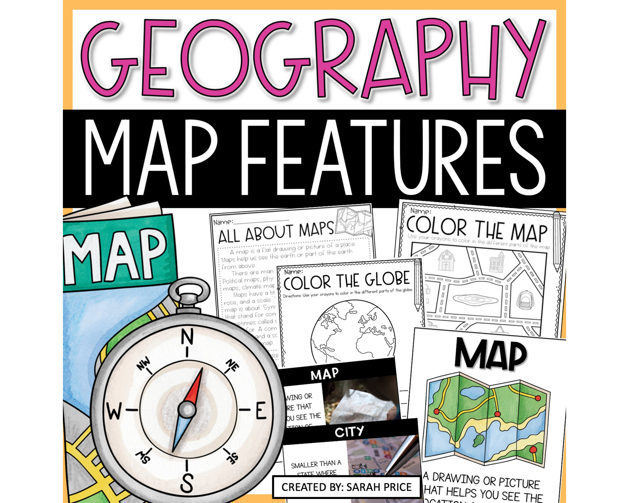 2nd Grade Map Skills and Map Features Worksheets | Reading a Map ...