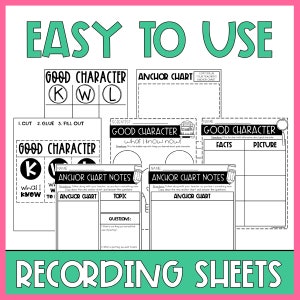 Character Education, Good Citizenship and Social Skills Anchor Charts ...
