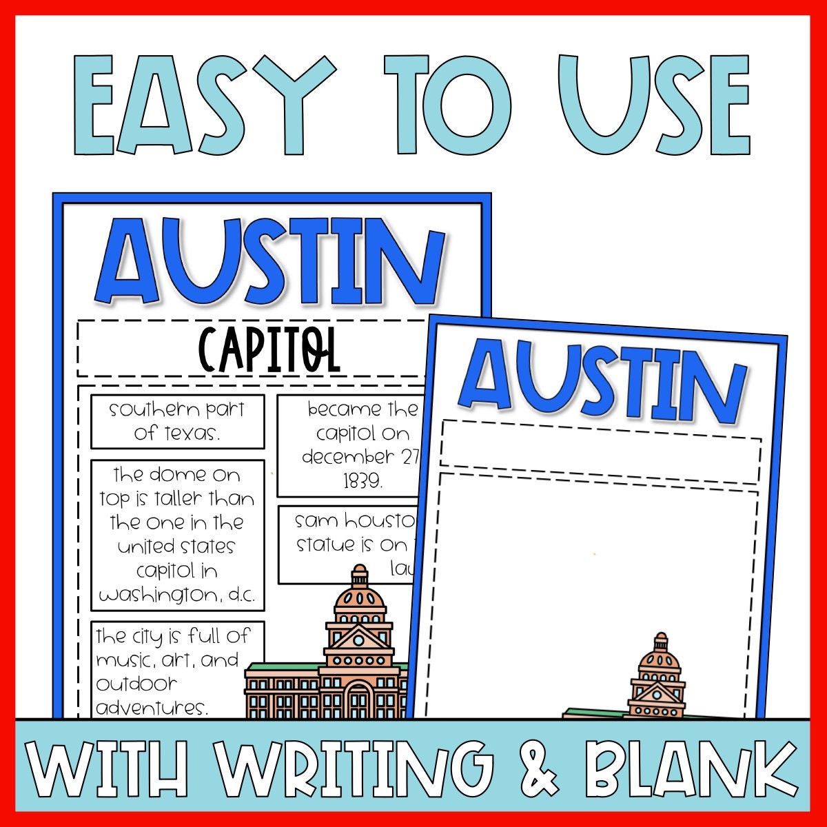 Texas Symbols and Texas State History Anchor Charts and Posters - Etsy