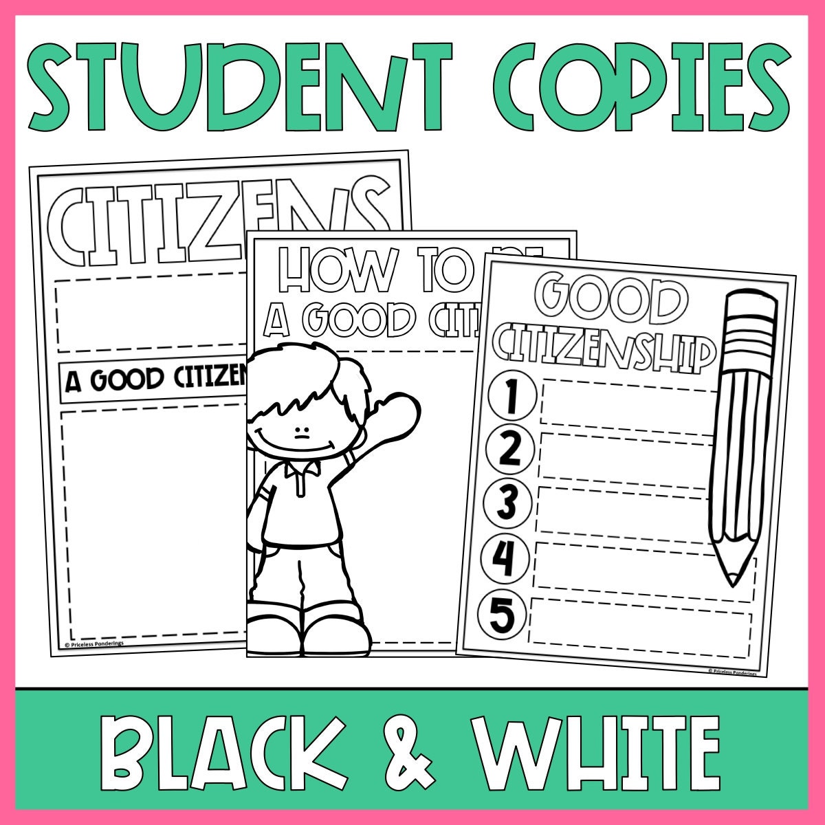 Citizenship Activities | Good Citizen Poster| Responsible Citizens ...