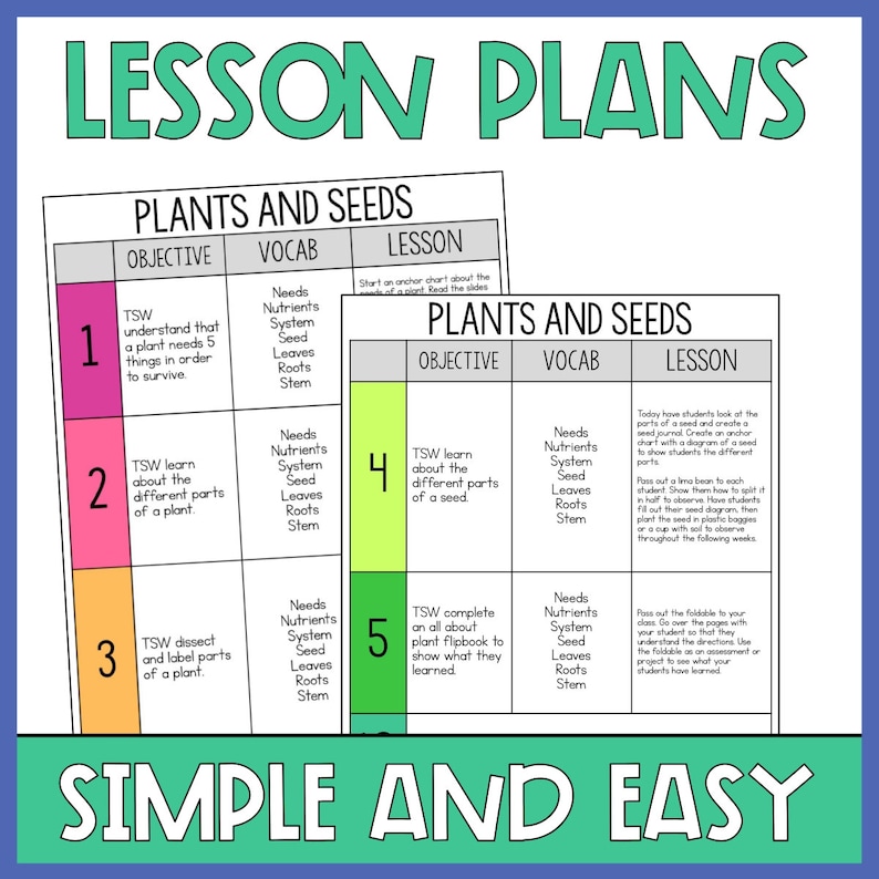 All About Plants Activities | Parts of Seeds Plants | Needs of Plants ...