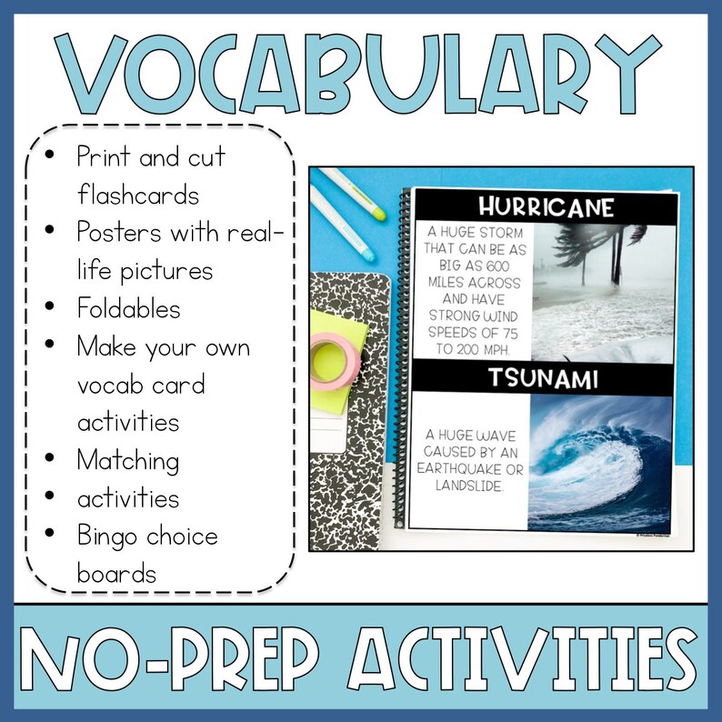 Natural Disasters Unit With Lesson Plans, Worksheets and Activities ...