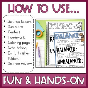 Balance and Gravity Anchor Charts and Science Posters - Etsy