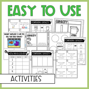 Measuring Capacity and Liquid Volume Activities and Worksheets - Etsy