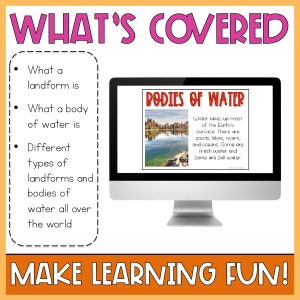Landforms Bodies of Water Digital Activities - 2nd & 3rd Grade ...