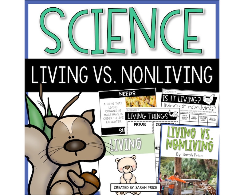 1st & 2nd Grade Life Science Worksheets | Living and Non-living Things ...