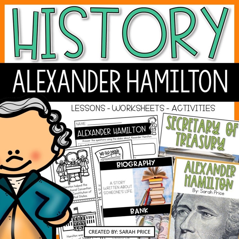 Alexander Hamilton Biography and Timeline Activities and Worksheets - Etsy