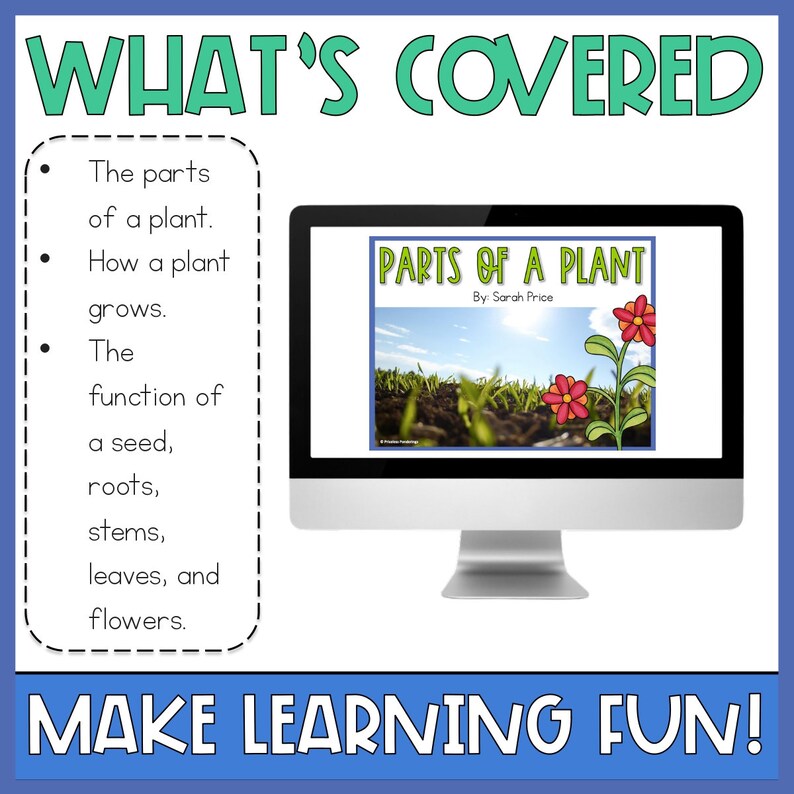 Parts of a Plant Google Slides - 2nd 3rd Grade Digital Science Lessons ...