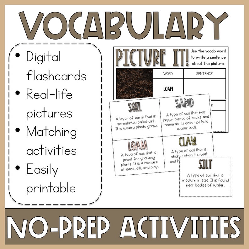 2nd & 3rd Grade Earth Science - Types of Soil Digital Activities - Etsy